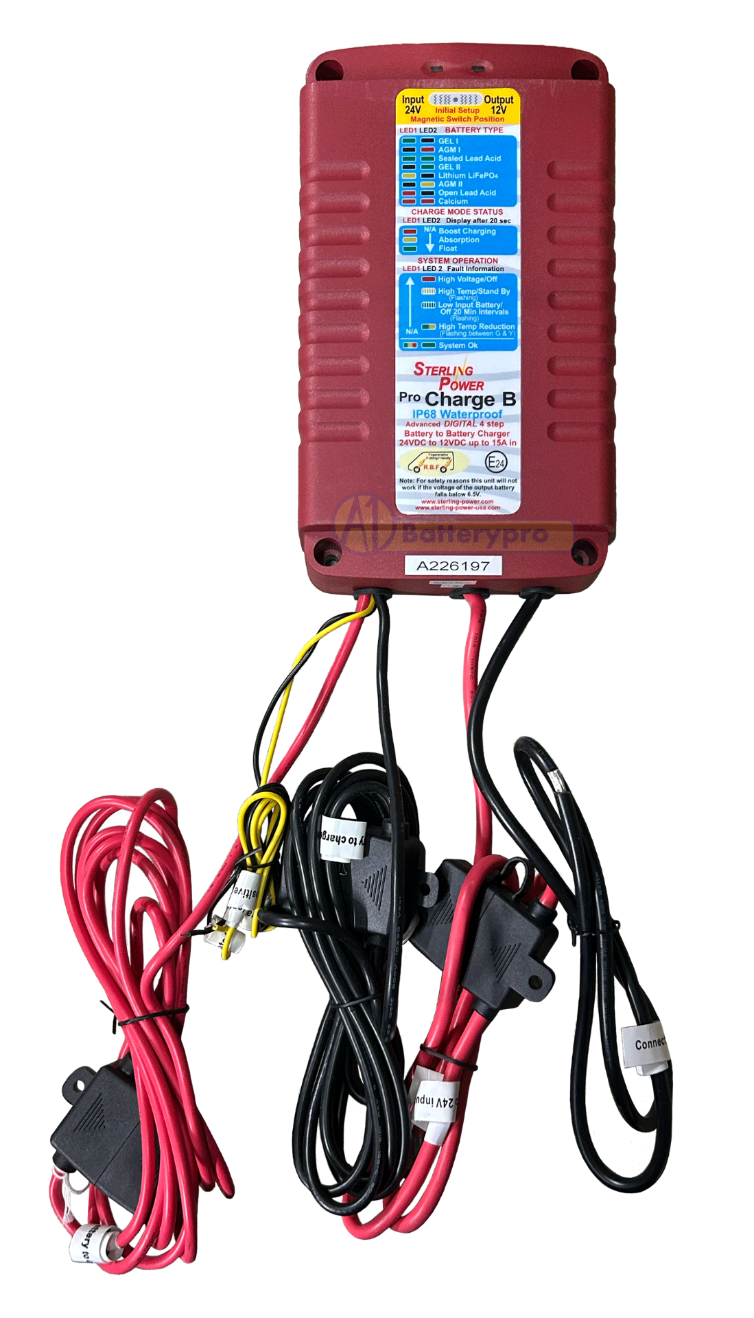 BTBBW241220 STERLING PRO 24V - 12V 20A ONBOARD DC-DC WATERPROOF UNIT ...